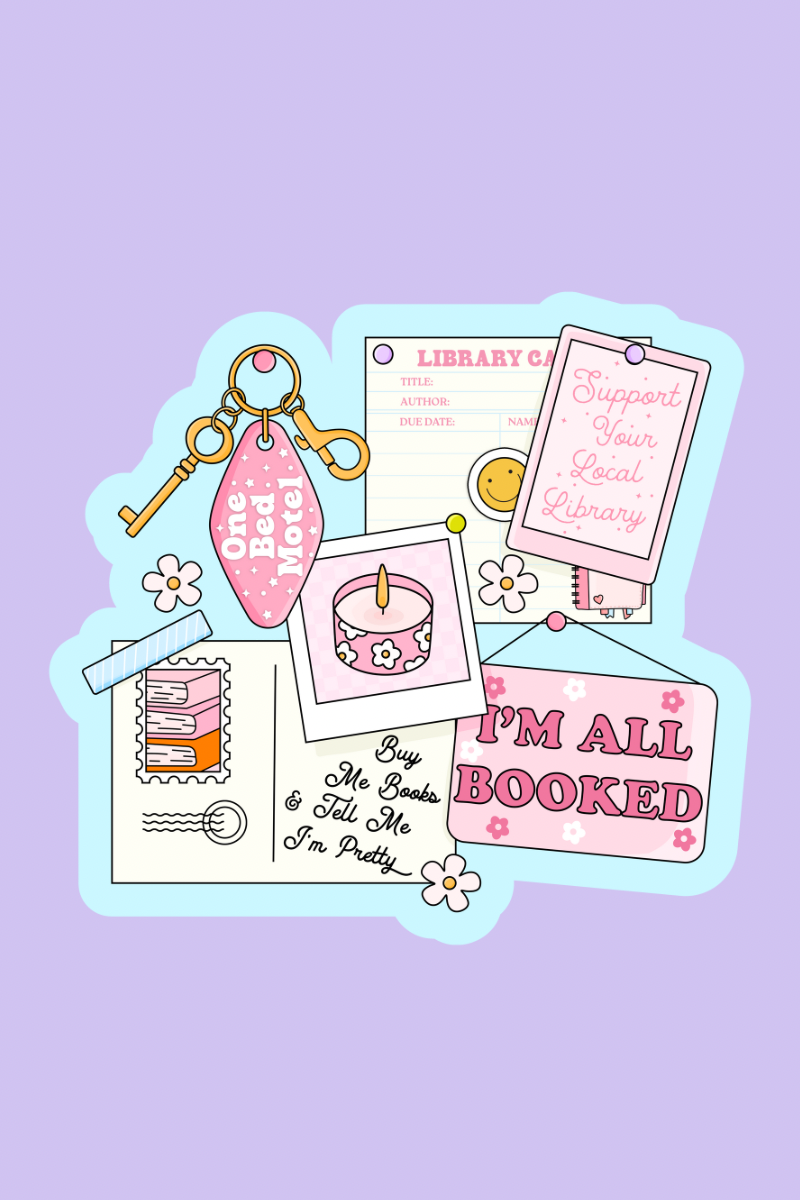 Bookish Collage | Sticker – Flirting With Fiction