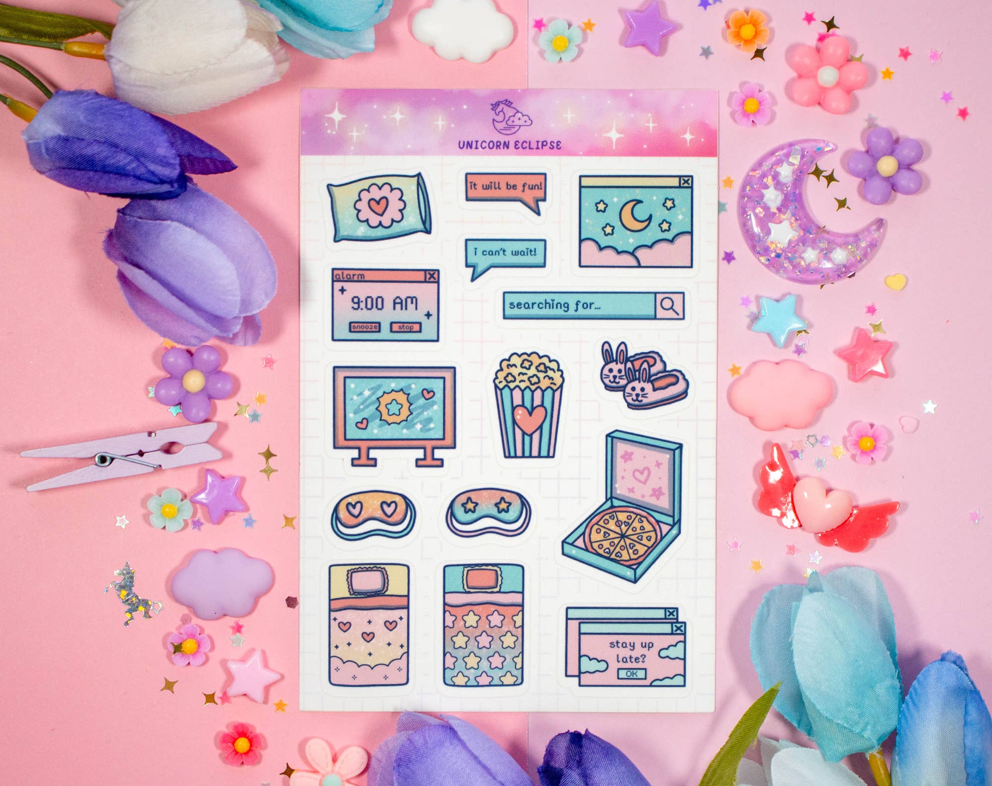Slumber Party | Sticker Sheet – Flirting With Fiction
